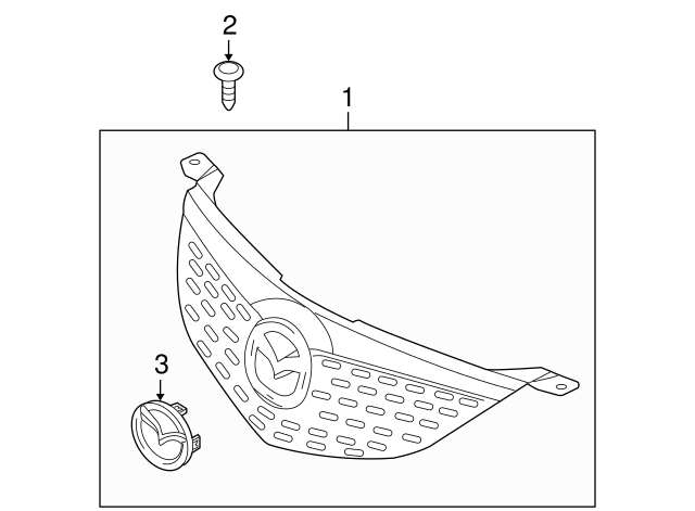 2004-2006 Mazda 3 Grille Assembly BN8W-50-710B-97 | RealMazdaParts.com