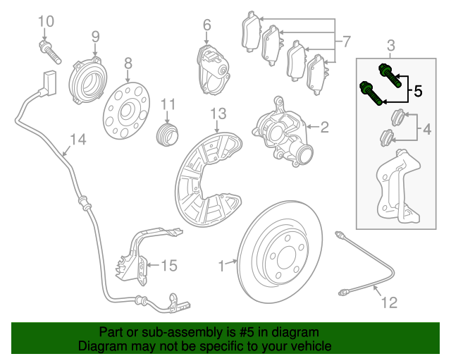 000-421-40-74 - Disc Brake Caliper Pin 2008-2024 Mercedes-Benz ...