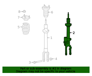 463-320-53-01 - Shock Absorber 2019-2021 Mercedes-Benz G 63 AMG ...