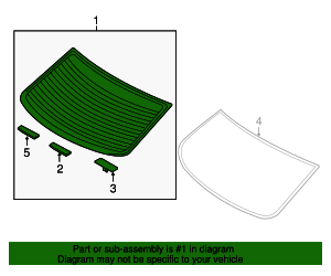 87110-1R110 - Back Glass - 2012-2017 Hyundai Accent | World OEM Parts ...
