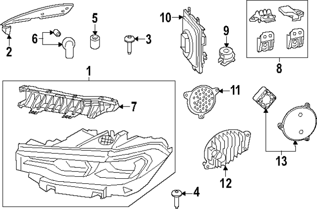 2019-2022 BMW X7 Composite Assembly 63-11-9-852-952 | BMWPartsDirect.com