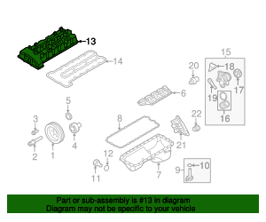 2007-2016 BMW Cylinder head cover 11-12-7-565-284 | AutoNationParts.com