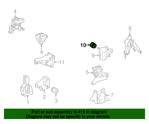 12351-37120 - Rear Mount Bracket Damper - 2010-2019 Toyota | nashuatoyota