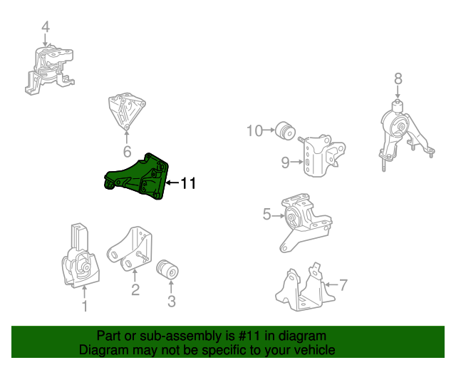 12511-37010 - Alternator Bracket 2008-2019 Toyota | AutoNation Parts
