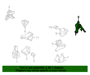 2014-2019 Toyota Corolla Rear Mount 12371-0T270 | OEM Parts Online