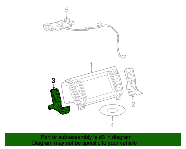 86211-0C040 - GPS Navigation System Bracket 2007-2013 Toyota ...