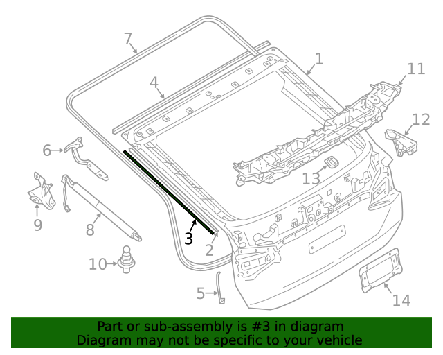 51767418957 - 2018-2019 BMW 640i xDrive Gran Turismo Lift Gate Outer ...