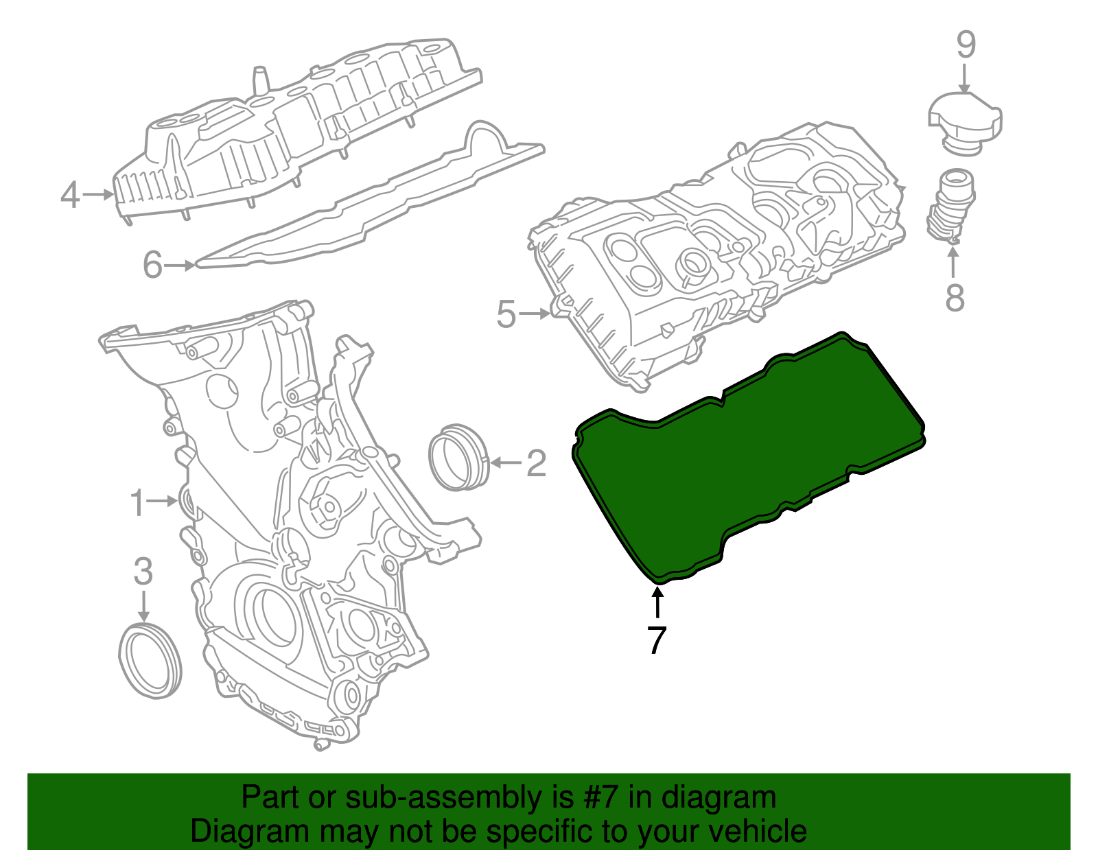 Genuine OEM Ford Part - Valve Cover Gasket BL3Z-6584-A | Genuine OEM ...