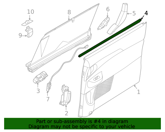 83110-R0000 - Door Weather-Strip 2022-2024 Kia Carnival | Kia.Parts Store