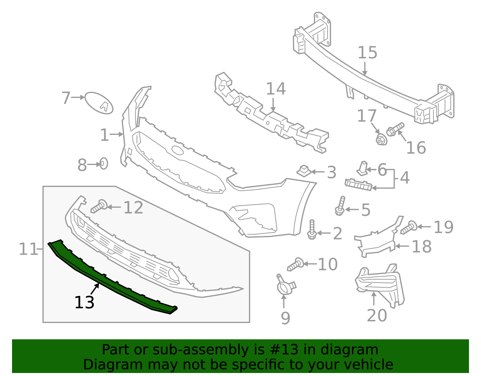 2019-2021 Kia Forte | Lower Trim | 86591-M7000 | Kia Auto Parts