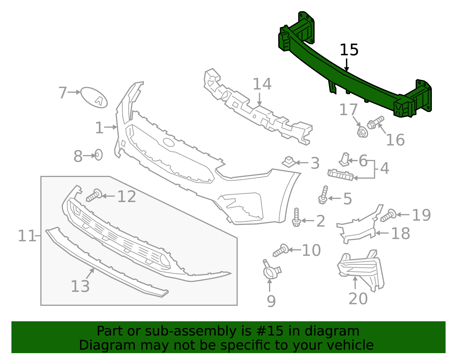 64900-M7000 - Impact Bar 2019-2021 Kia Forte | Kia.Parts Store
