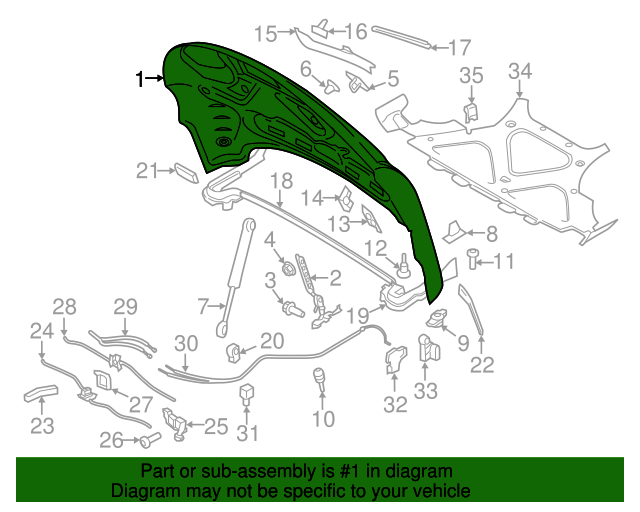 2019-2024 Porsche Macan Hood Panel 95B-823-031-LY-GRV | Sunset Porsche ...