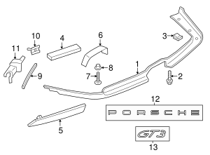 2018-2019 Porsche 911 Lower Trim 991-505-811-80-OK1 | Sunset Porsche Parts