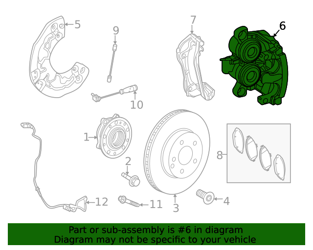 167-421-01-01 - Caliper 2021-2024 Mercedes-Benz GLE 53 AMG ...