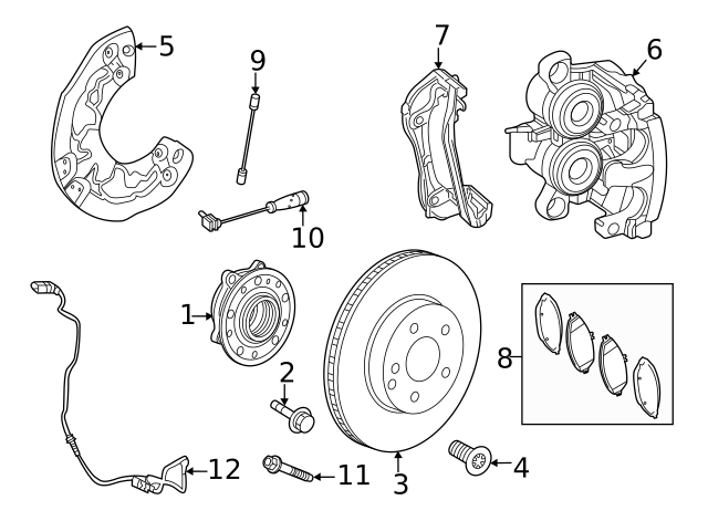167-421-01-01 - Caliper 2021-2024 Mercedes-Benz GLE 53 AMG ...