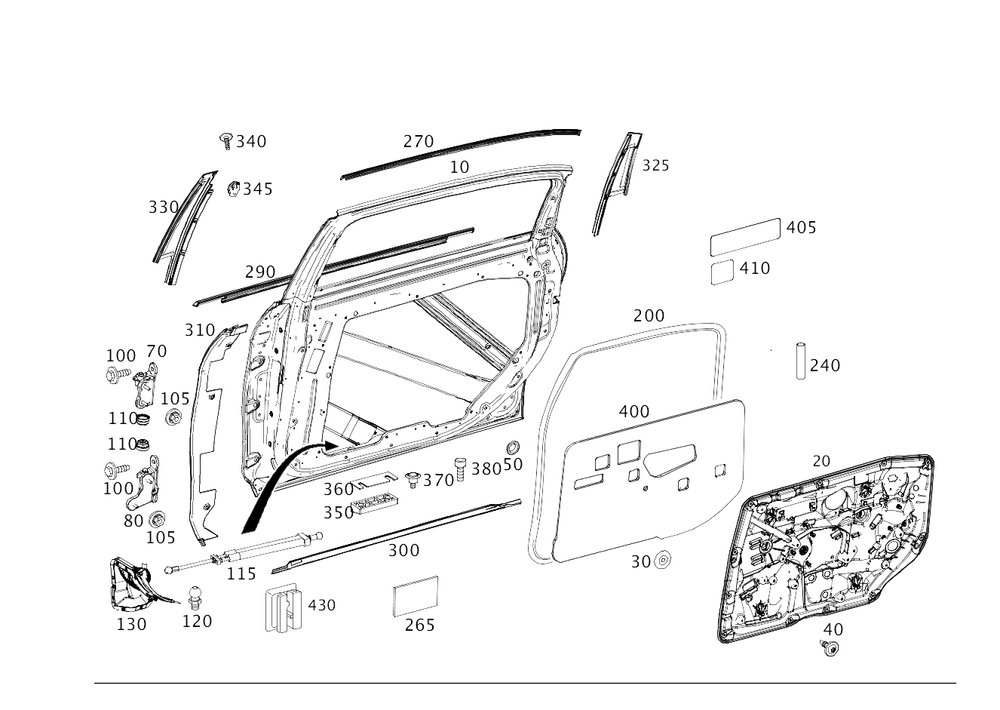 2014-2025 Mercedes-Benz | Hinge | 222-730-02-37 | Buy Mercedes Parts Now