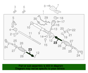 2015-2021 Kia Sedona Inner Tie Rod 57724-A9000 | QuirkParts