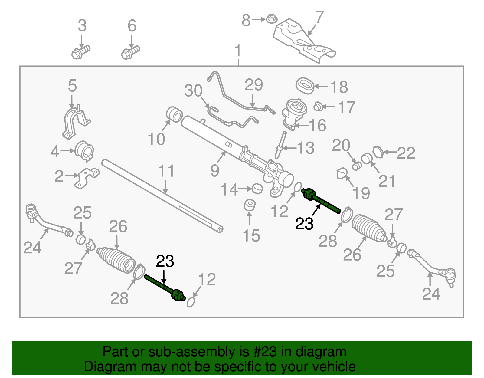 57724-A9050 - Inner Tie Rod 2019-2021 Kia Sedona | Kia.Parts Store