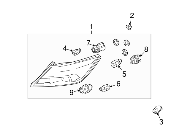 2009-2014 Acura TL Socket (T20 S) (Amber) 33303-SAA-003 | OEM Parts Online