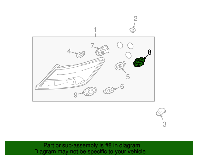 2009-2014 Acura TL Socket (T20 S) (Amber) 33303-SAA-003 | OEM Parts Online