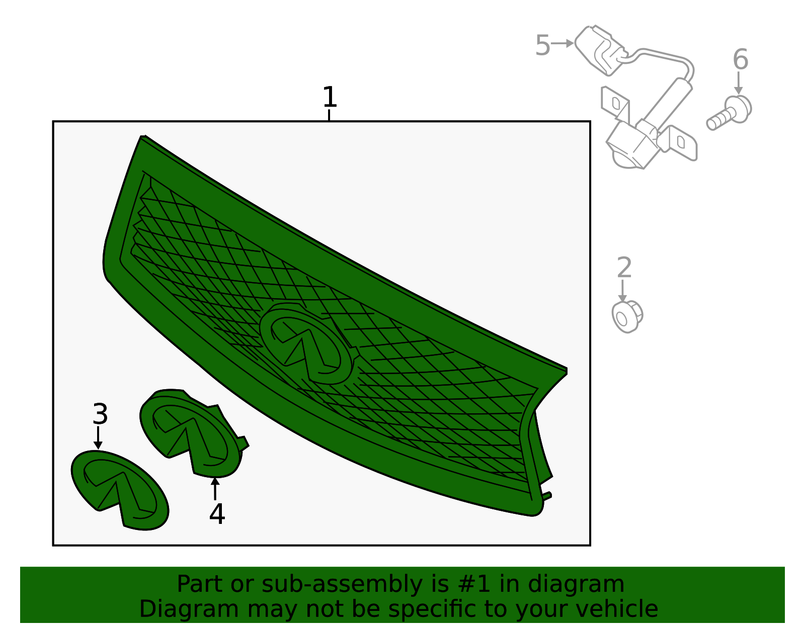 2014-2017 Infiniti Q50 Grille 62310-4HB1B | OEM Parts Online