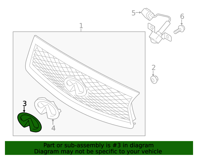 2014-2020 Infiniti Emblem 62890-4HB0A | INFINITI Parts & Accessories Online