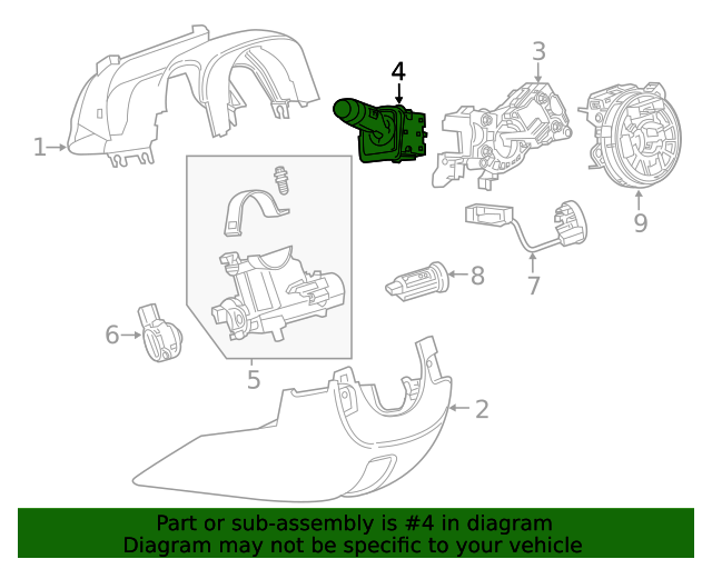 Turn Signal Switch 84924354 | TascaParts.com