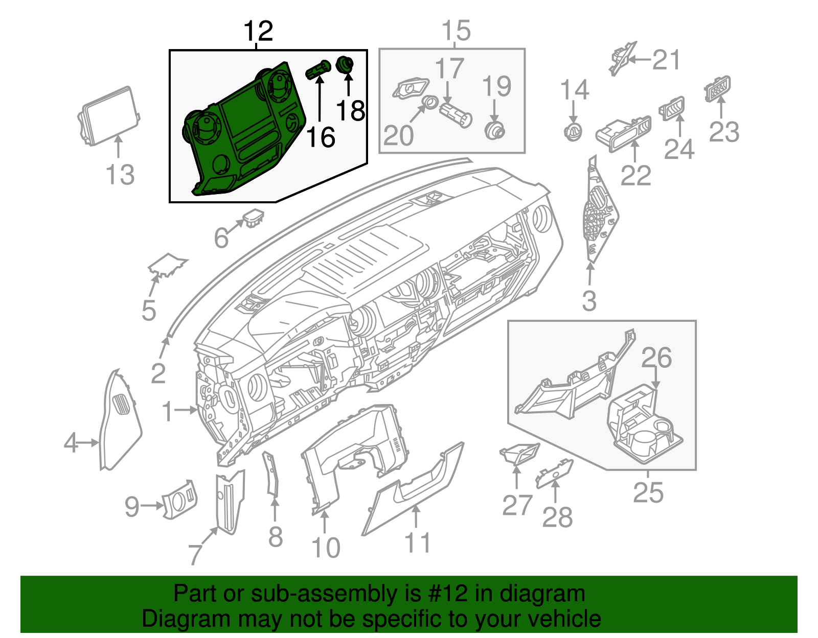 BC3Z-2504302-AB - Center Panel 2011-2016 Ford | Big 3 Auto Parts