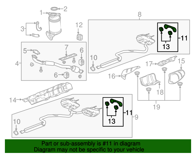 2010-2020 GM Exhaust Hanger with Insulators 23380570 | TascaParts.com
