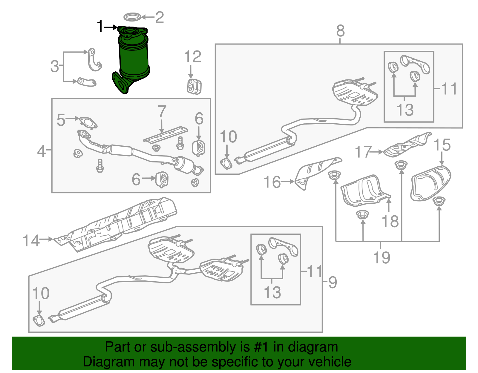19420234 - Warm Up Three-Way Catalytic Converter Kit 2013-2020 GM ...