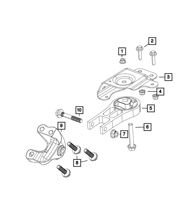 68172353AD - Engine Mount Bracket, Transmission 2014-2018 Mopar | Mopar ...
