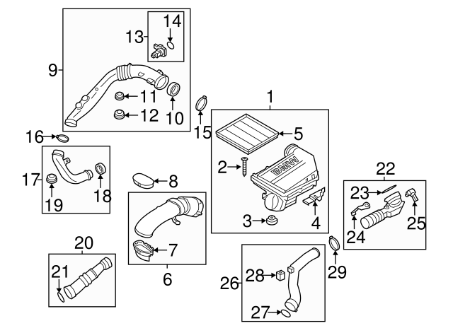 13717629284 - 2014-2019 BMW Air Inlet Duct (13-71-7-629-284) | BMW of ...
