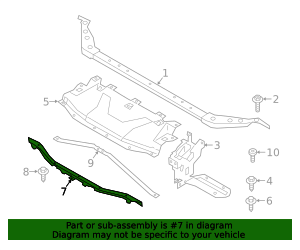 Toyota OEM Lower Cross-Member Part# 57161-WAA01 | OEM Vehicle Parts