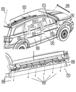 Moldings and Ornamentation for 2010 Dodge Journey | Mopar Online Parts