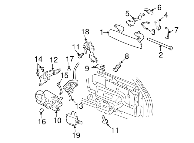 15840460 - Liftgate Window Latch 2002-2009 GM | AutoNationParts.com