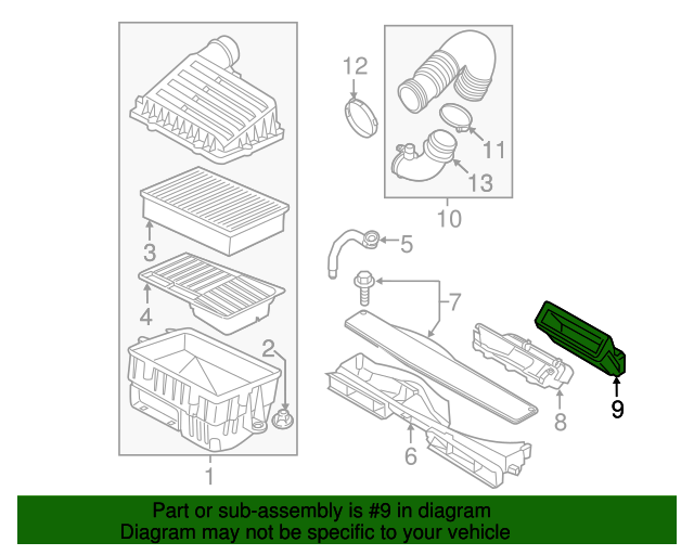 5Q0-129-618-N - Intake Duct 2015-2023 Audi | Audi OEM Parts