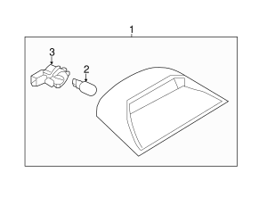 26260-JX00A - Center High Mount Stop Light Socket 2012-2019 Nissan ...