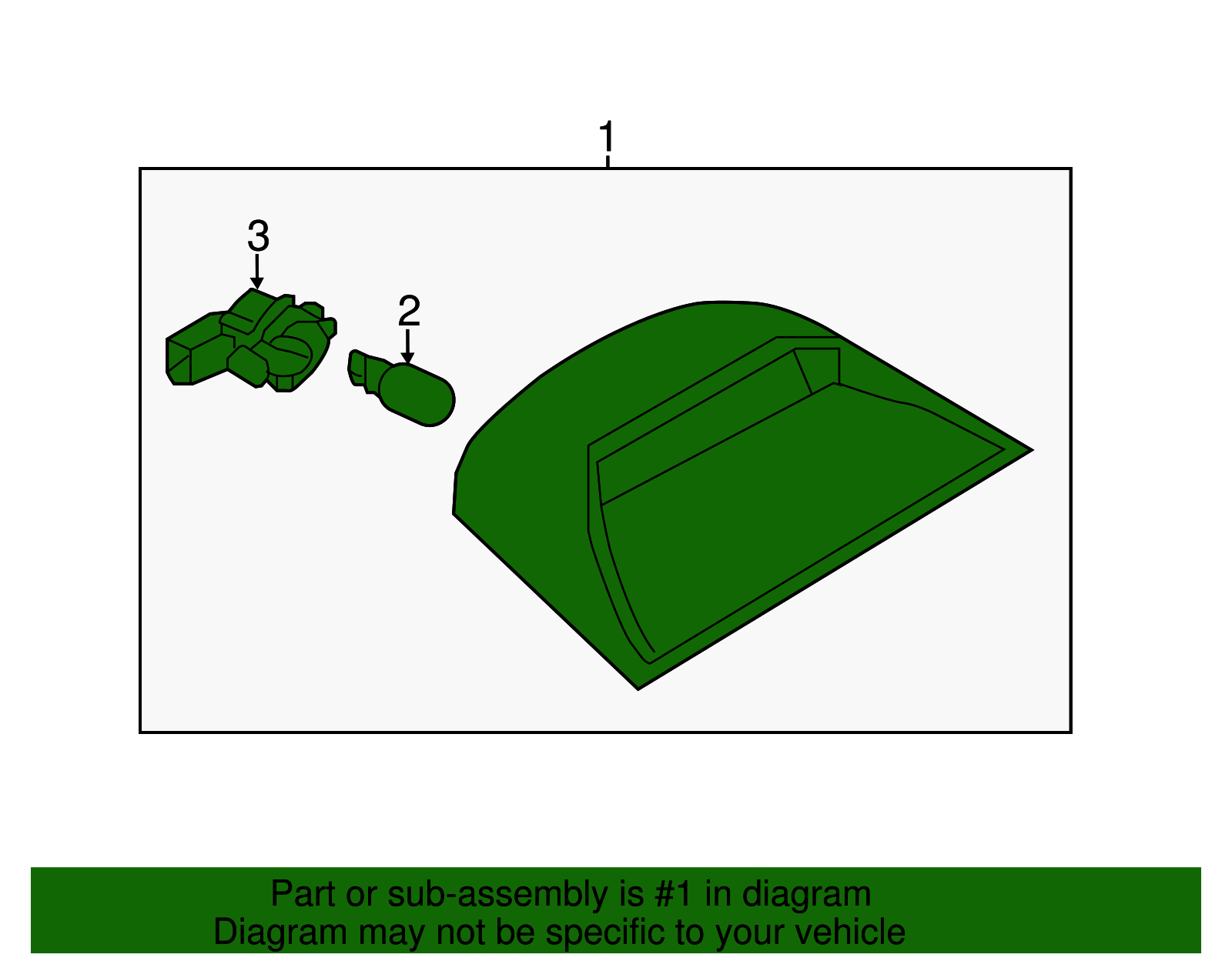 2012-2019 Nissan Versa Third Brake Light High Mount Stop Lamp 26590 ...