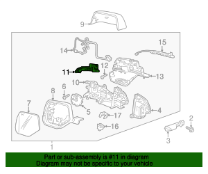 2018-2024 GM Passenger Side Outside Rearview Mirror Turn Signal Lamp ...