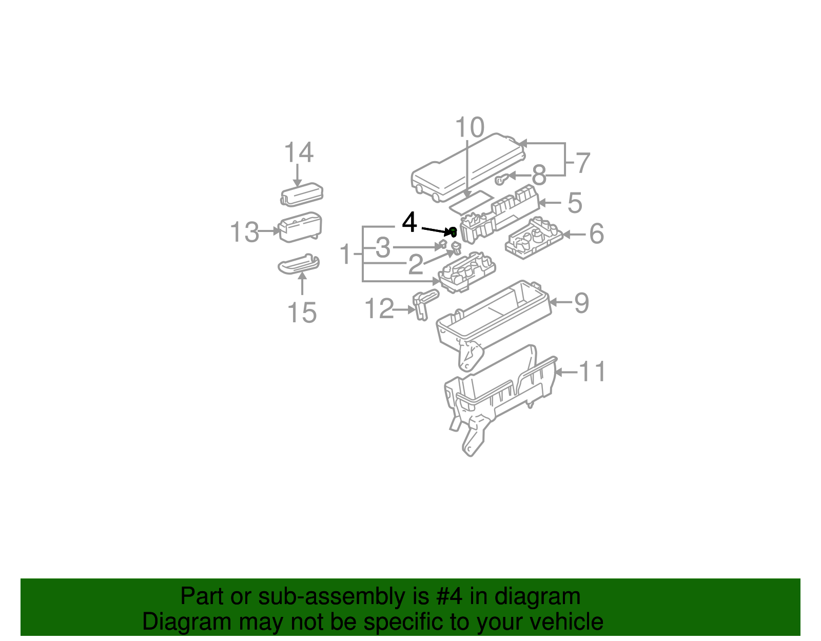 2001-2007 Toyota Highlander Multi-Purpose Fuse 82824-20140 | Toyota ...