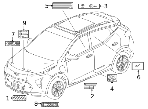 Labels for 2023 Chevrolet Bolt EUV | GMPartsNow