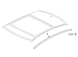 2016-2023 Jaguar XF Roof Molding T2H9543LML | JaguarParts.com