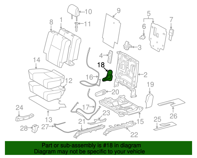 2010-2023 Toyota 4Runner Outer Cover 71826-60010-C0 | Toyota Parts
