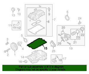 11137627511 - 2012-2018 BMW Pan Gasket (11-13-7-627-511) | BMW of South ...