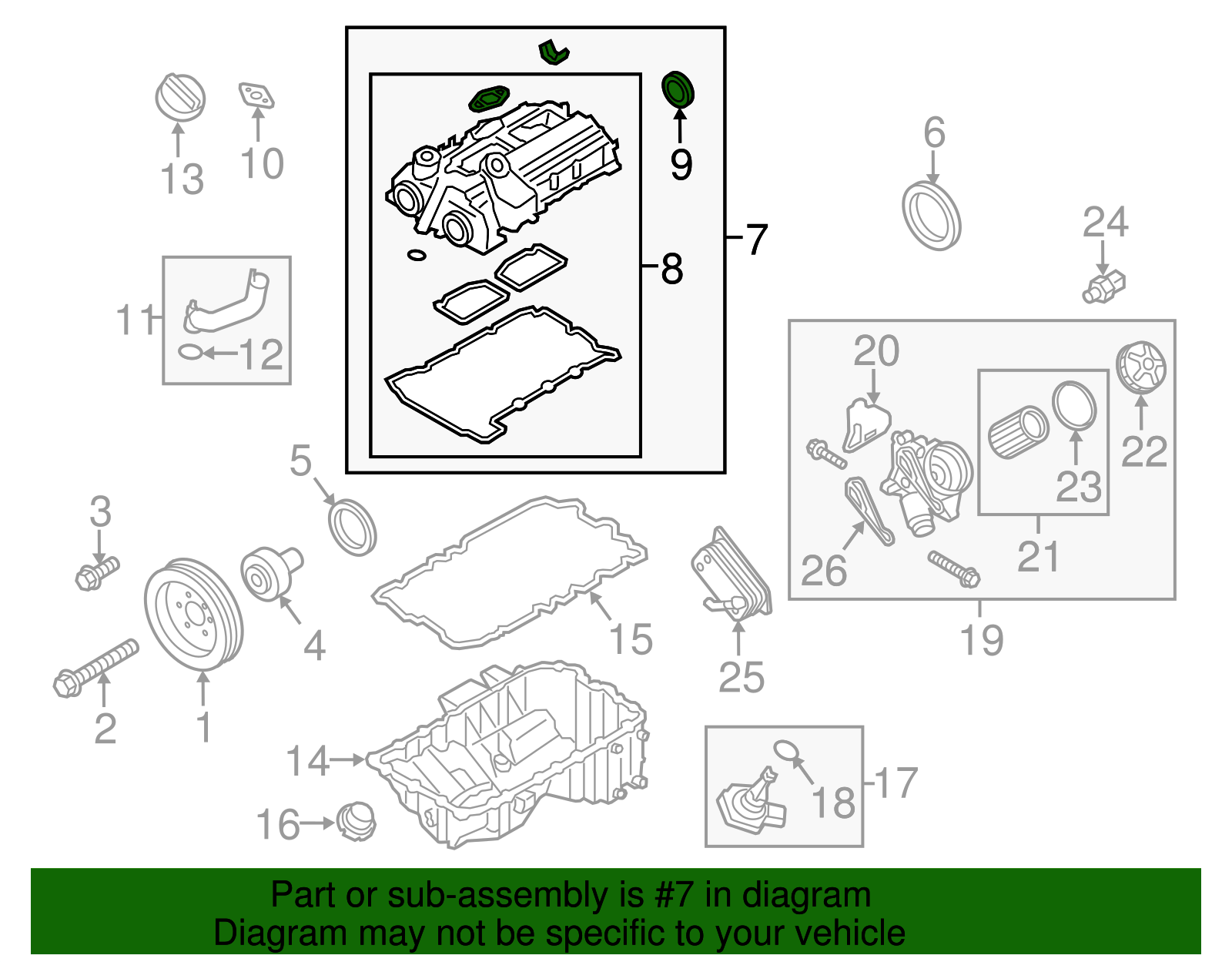 11127588412 - 2012-2018 BMW Valve Cover (11-12-7-588-412) | BMW of ...