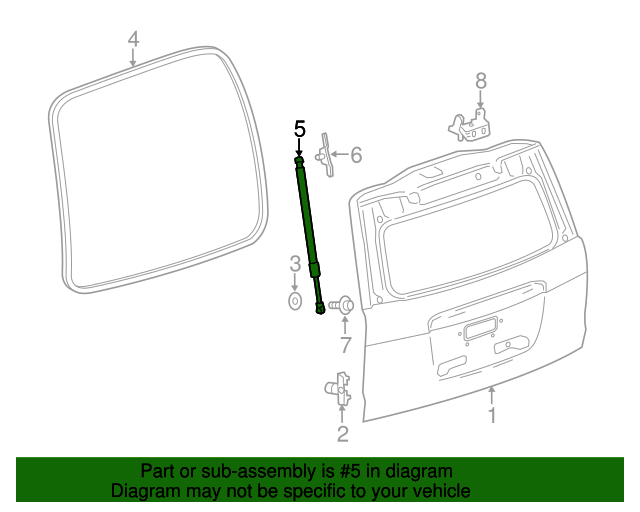 84829915 GM Driver Side Liftgate Strut | GM Parts Store