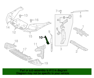 Lexus OEM Lower Brace Part# 51504-11010 | OEM Vehicle Parts
