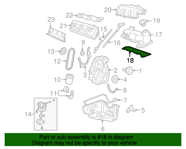 Genuine OEM Ford Part - Valve Cover Gasket F87Z-6584-AA | Genuine OEM ...