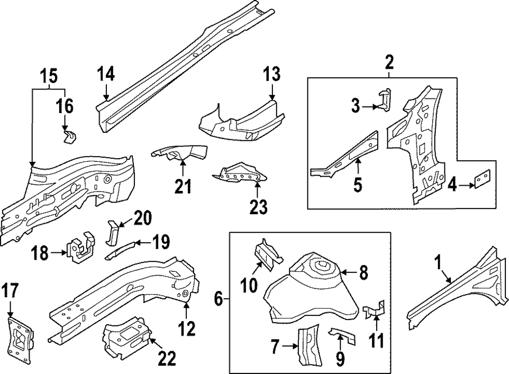 2022-2024 Volkswagen Apron Assembly 5WA-805-115 | Wolfsburg Parts Direct