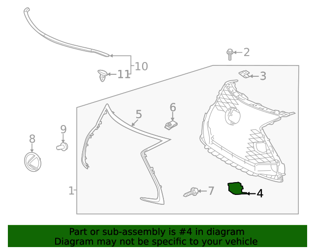 2020-2023 Lexus RC F Hole Cover 52128-24130 | OEM Parts Online